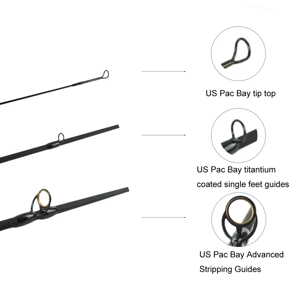 Quality Korea Carbon Fly Fishing Rod - 6'6'' LW3 3SEC