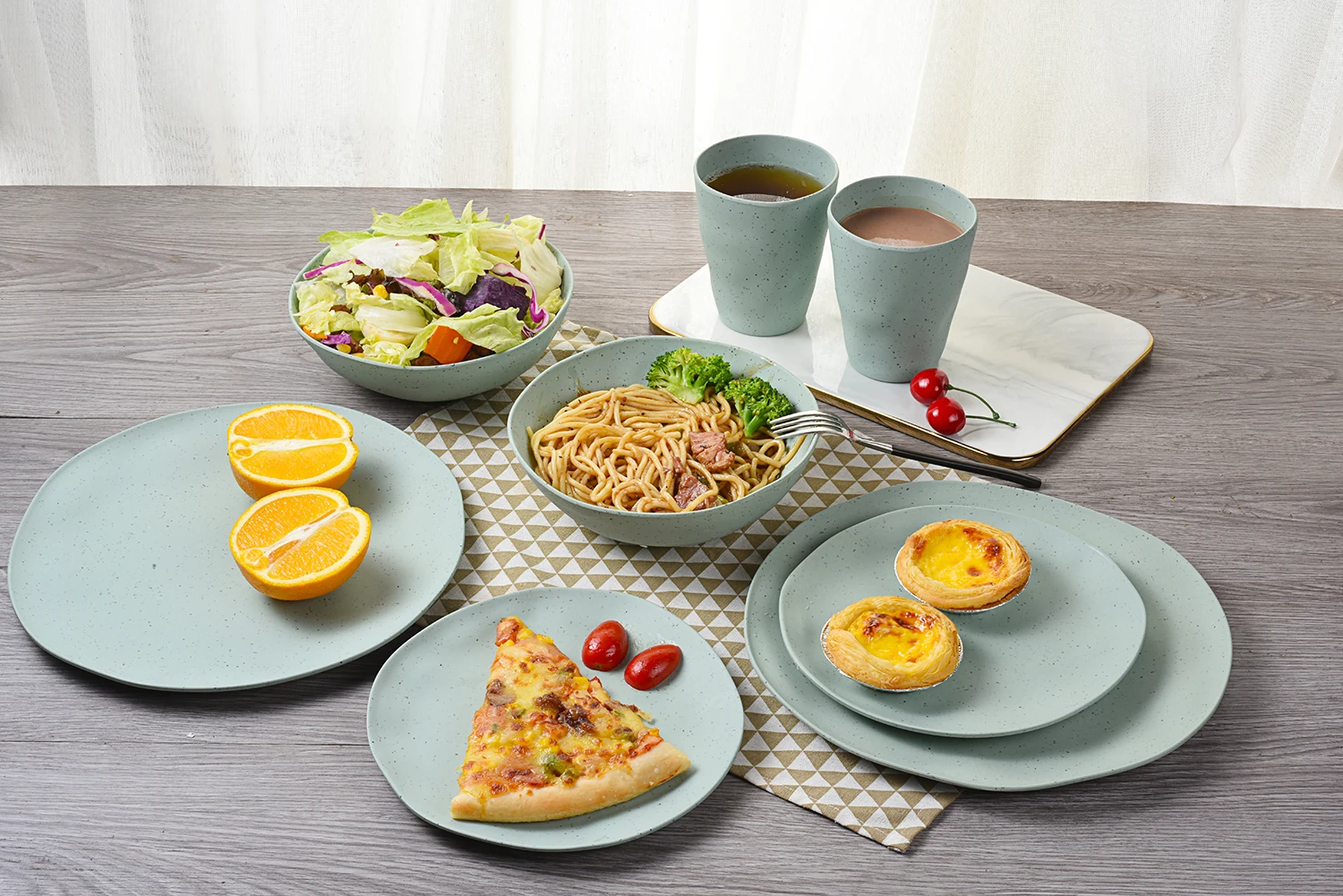 Eco-friendly Bamboo Dinnerware Set for Camping & Picnics