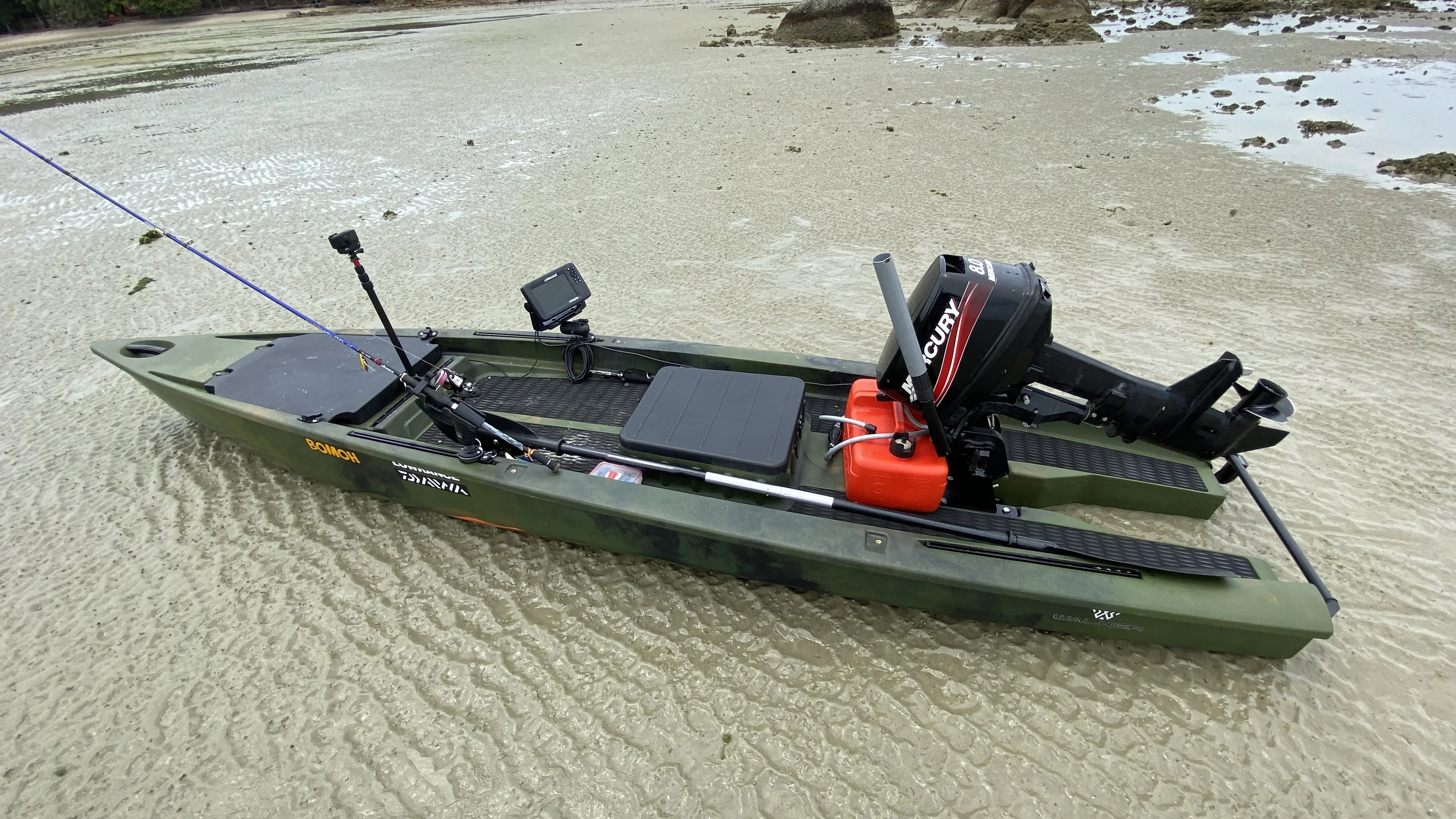 Zero Kayaks ZK-P01 Solo Skiff Fishing Kayak - 3.1-4m, 1-Person Pedal ...