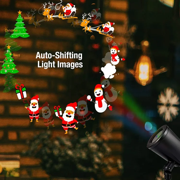 Christmas Animated Projector Light With Auto Switchable Xmas Patterns ...