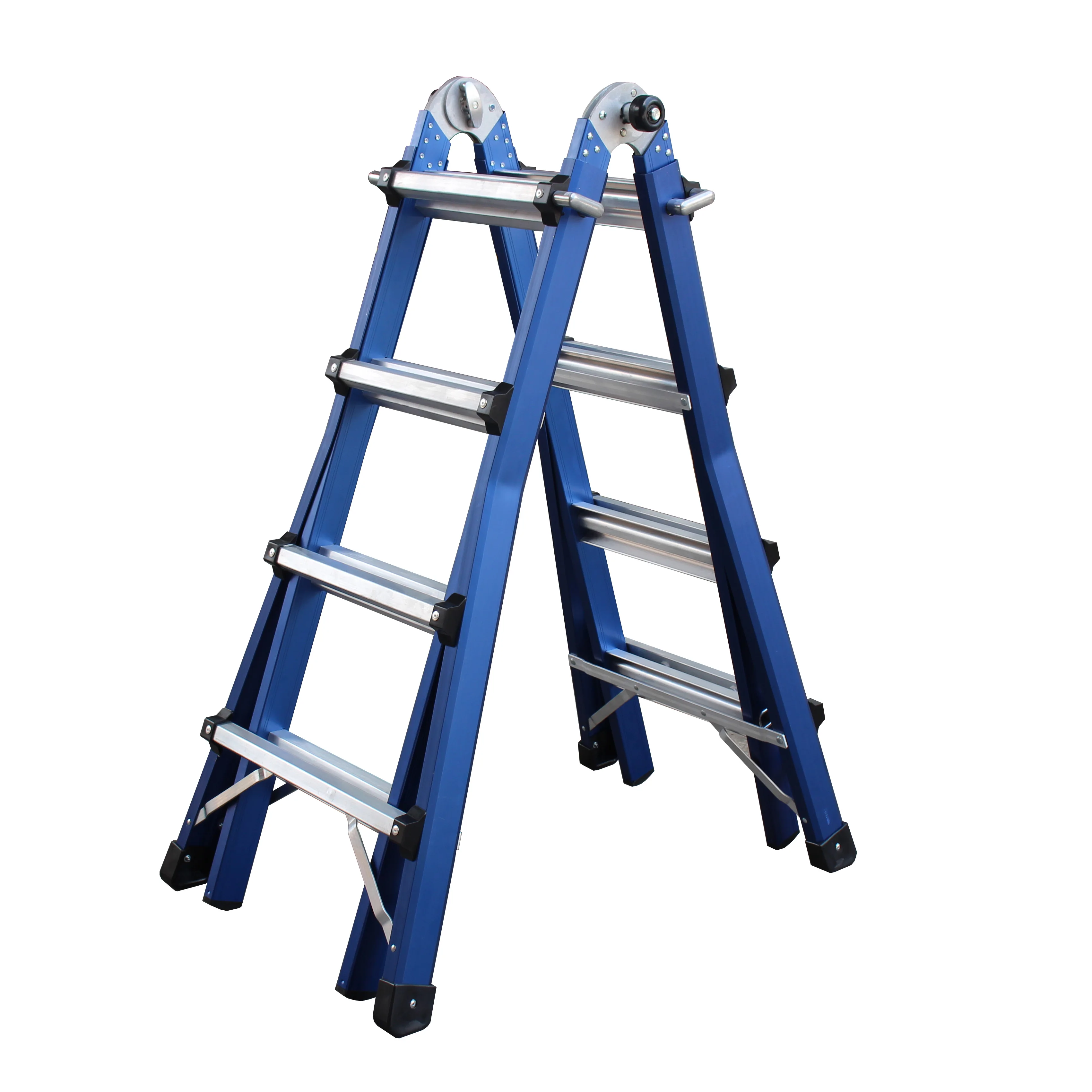 Blue Coated Aluminum Multi Task Ladder / Functional Ladder/ Ladder Step ...