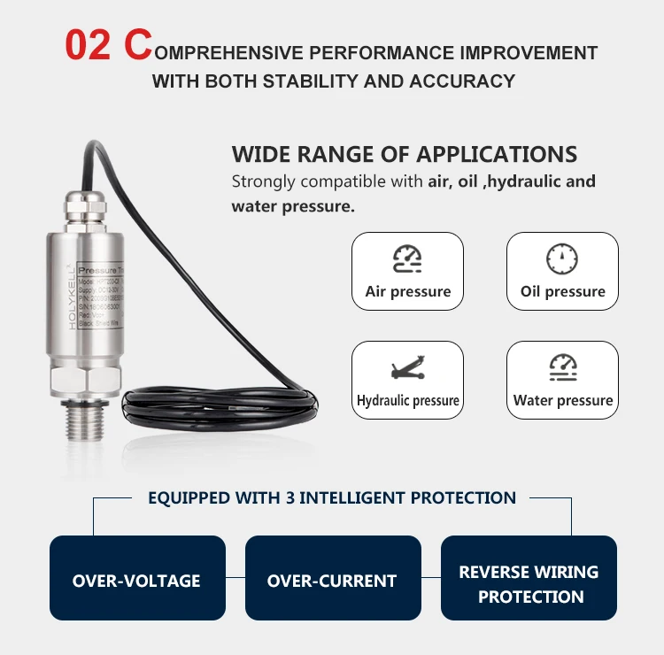 Holykell HPT200-E Piezoresistive Pressure Sensor for Fuel & Water