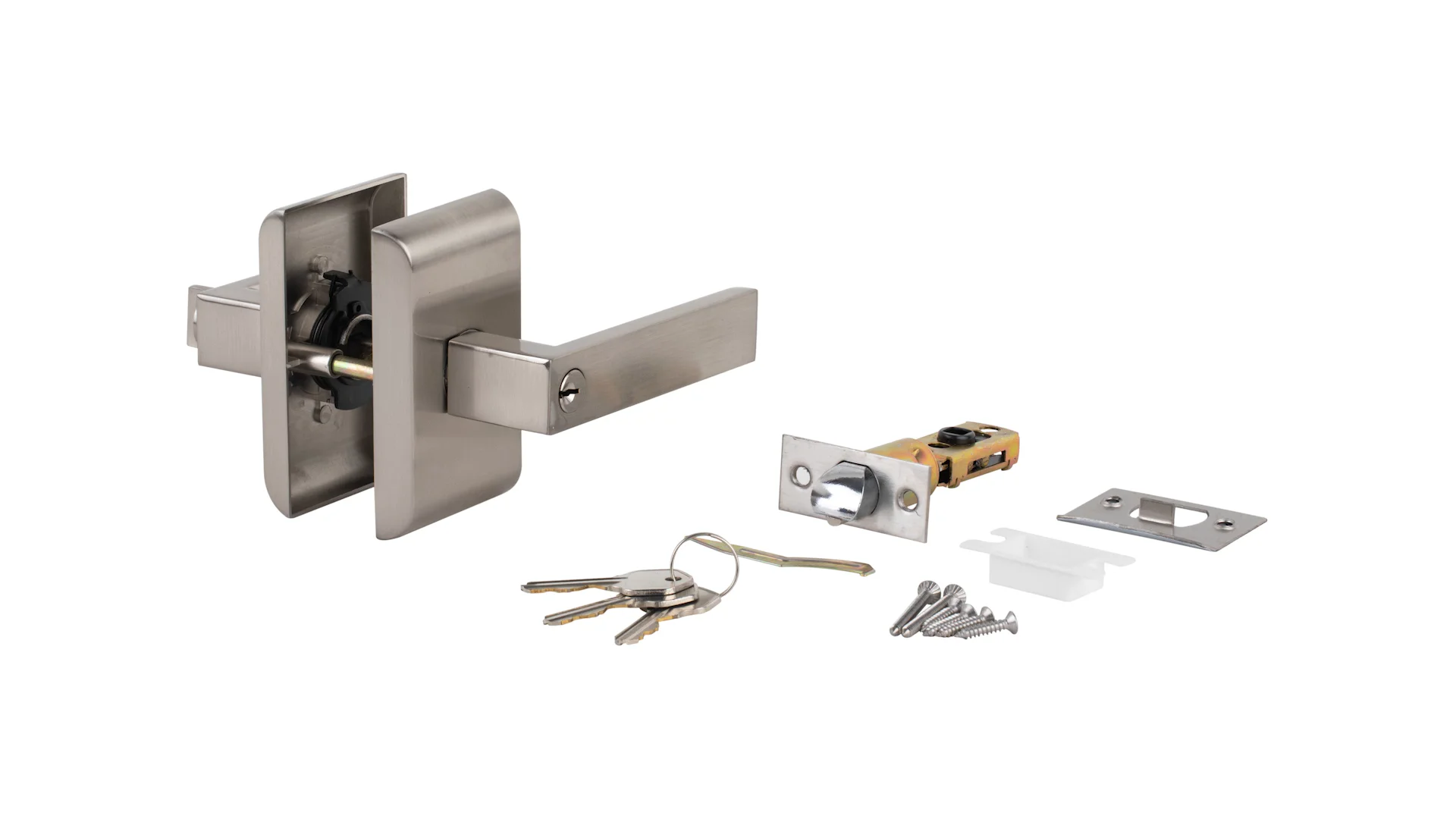 Fashion Design Front Matt Black Door Handles Locks Stainless Steel Door ...