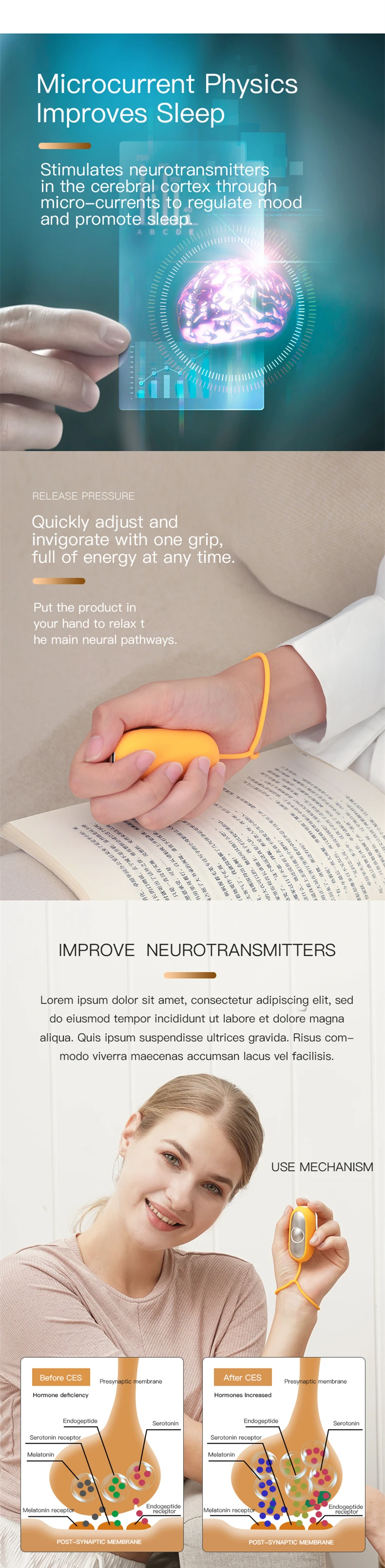 In Stock Electrical Handhold Sleep Calm Aid Device Sleep Instrument For ...