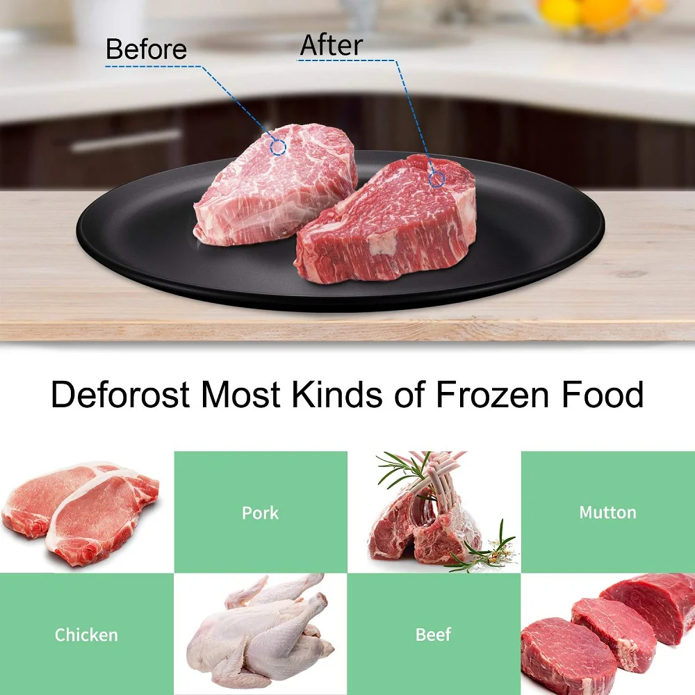 Ziszis-bandeja De Descongelación Natural,Plato De Aluminio Para Carne ...