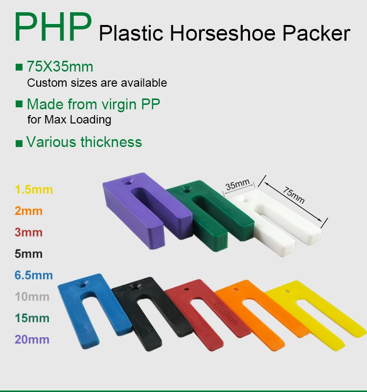 Quality Plastic Packer Shim Horseshoe U Shape Window Packers Shim - Buy ...