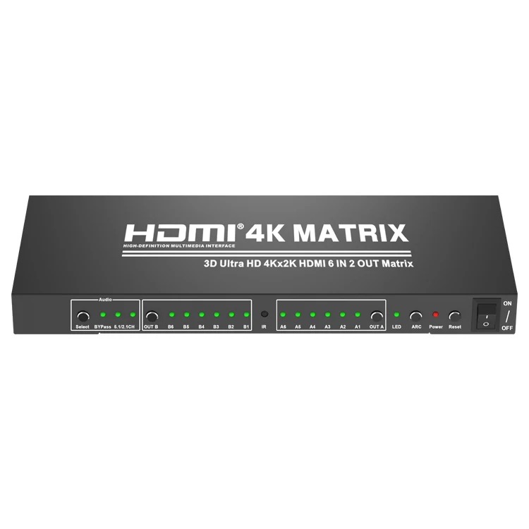 4K@30HZ 6X2 HDMI True Matrix SPDIF Splitter with ARC/PIP Function| HDMI ...