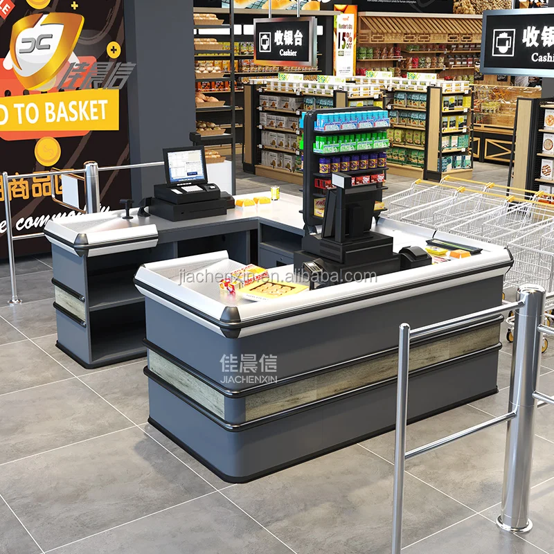 Retail Convenience Store Cashier Desk - Waterproof Checkout Counter for ...