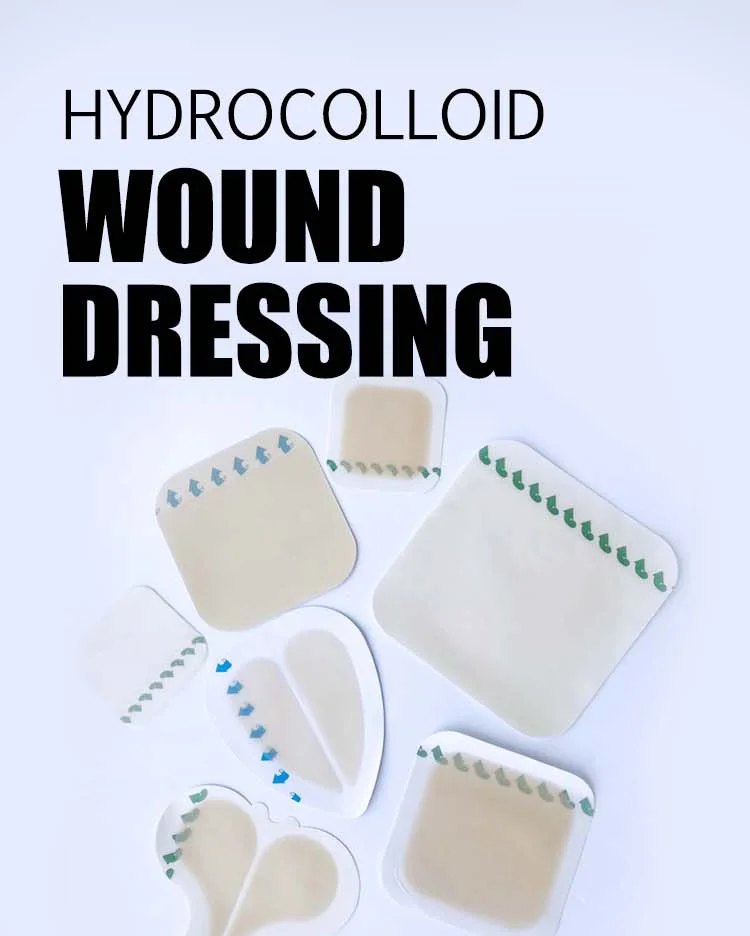 Thin Hydrocolloid Dressing With Border 4" X 4",Colloidal Patches ...