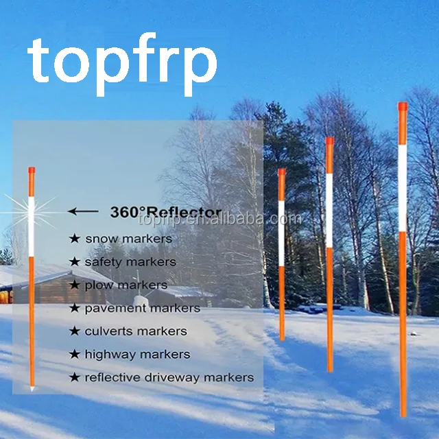 Reflective Frp Driveway Markers Snow Markers Poles - Buy Fiberglass ...