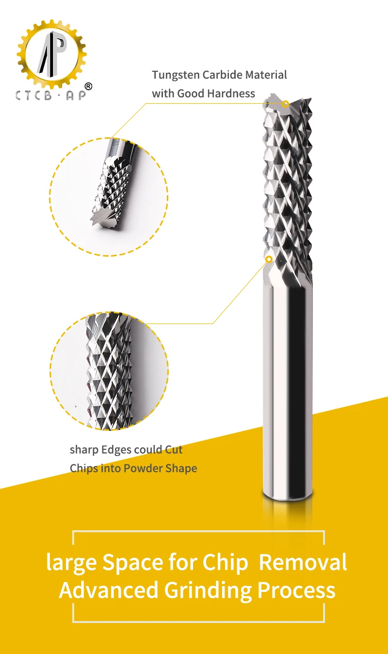 High Quality Corn Teeth End Mill - Solid Carbide Cutters