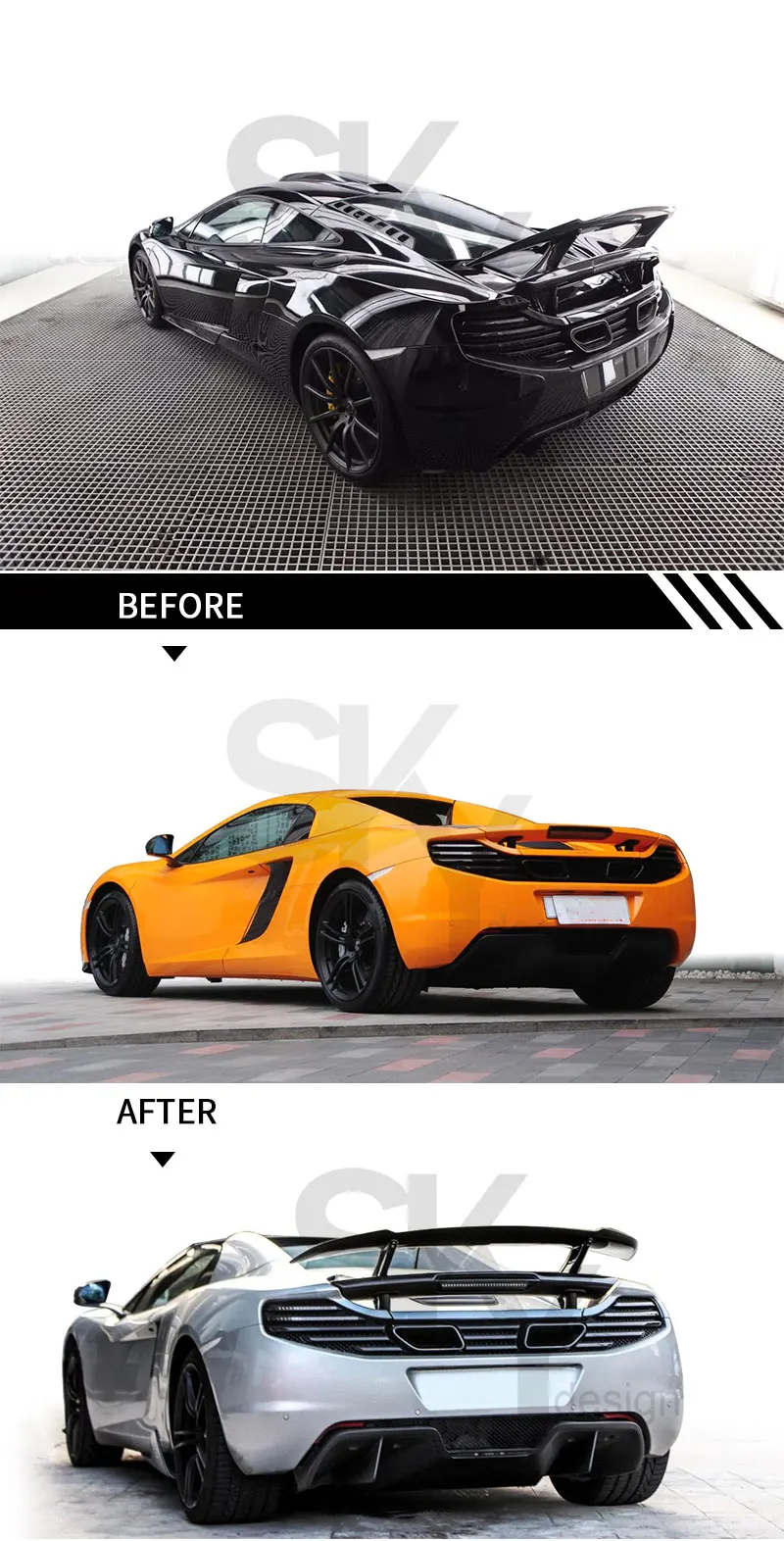 Car Parts 650s Forged Carbon Fiber Spoiler For Mclaren 12c 625c 650 ...