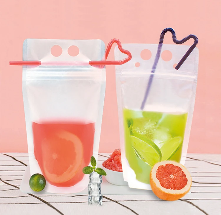 Portable Hand Held Frosted Transparent Stand Up Plastic Ziplock Zipper ...