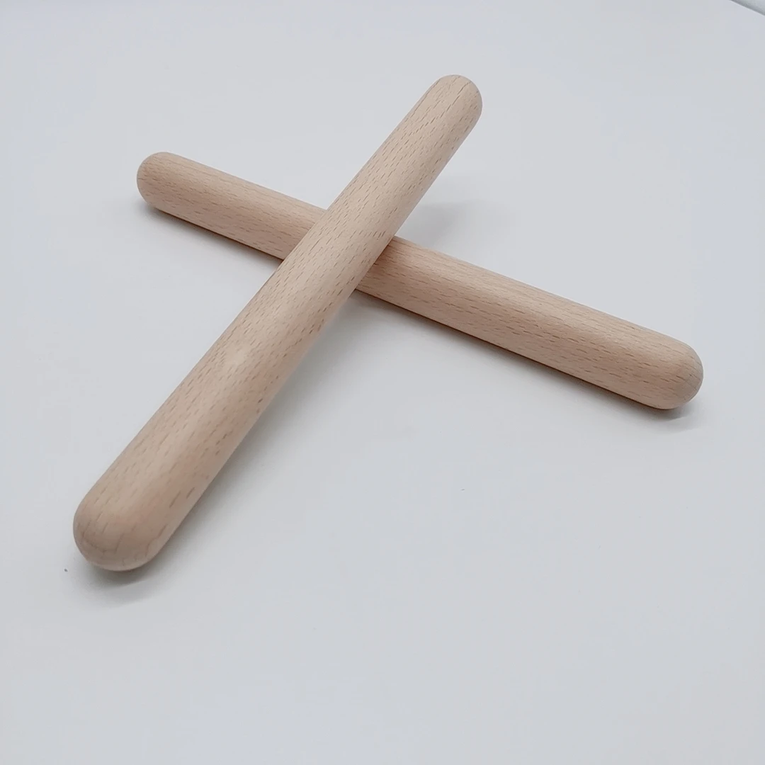 Orff Wooden Rhythm Sticks Claves For Kids Percussion Musical Instrument ...