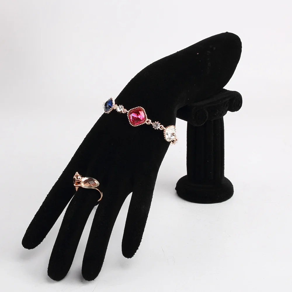Resin Shaped Hand Jewelry Display Stand Velvet Hand Model Ring Bracelet ...