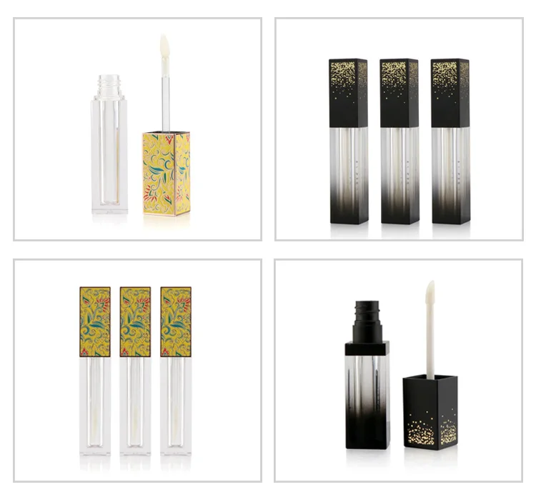 Custom Lip Gloss Tube 6ml 7ml Small Rectangle Lipgloss Tube Liquid ...