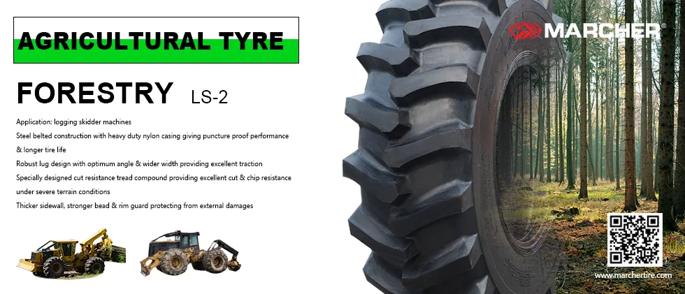 Marcher Brand Bogie Tire 750/55-26.5 With Tracks In Forest Spider ...