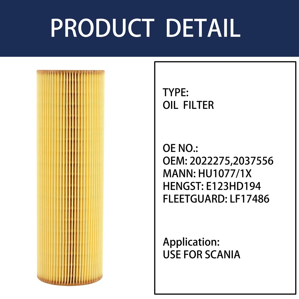 UNITRUCK Truck Oil Filter Element for SCANIA 2022275