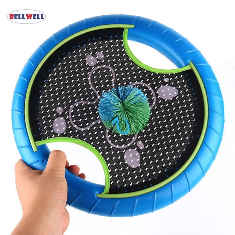 Bellwell Portable Mini Hand Trampoline Paddle Ball Set
