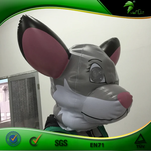 Masquerade Cosplay Inflatable Animal Mask - Talking Tom Mascot