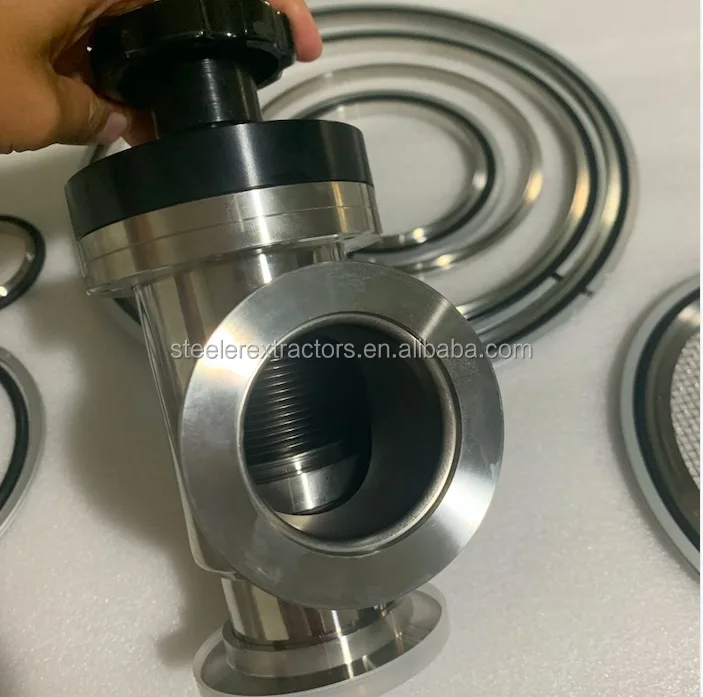 Stainless Steel Kf Vacuum Flapper Valve Circular Cylinder Angle Valve ...