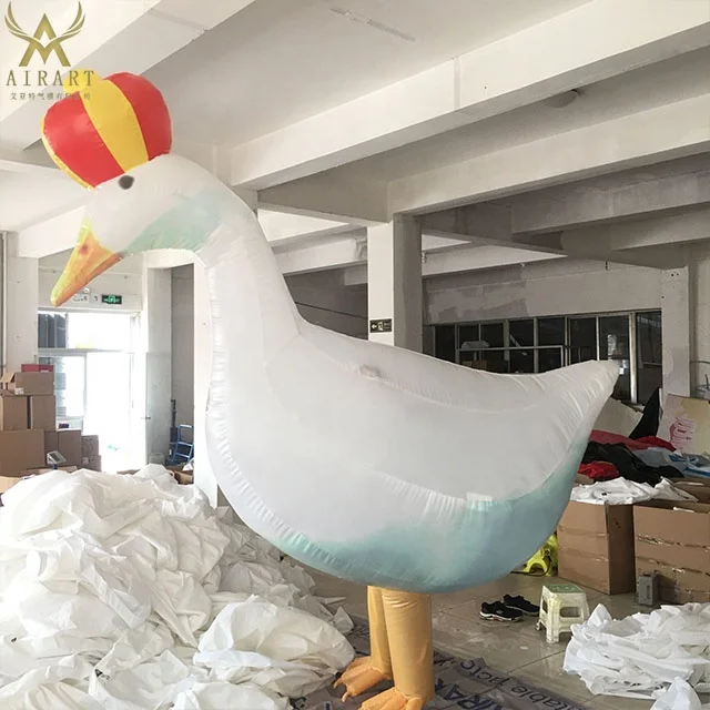 Farm Animal Party Event Parade Funny Walking Inflatable Duck Mascot ...