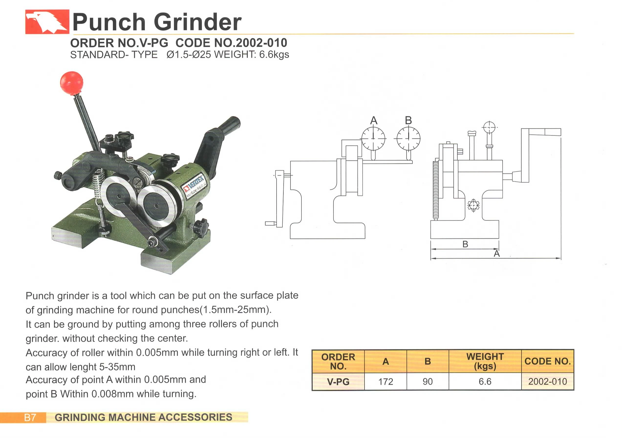 VERTEX V-PG Punch Grinder - Precision Grinding Solutions