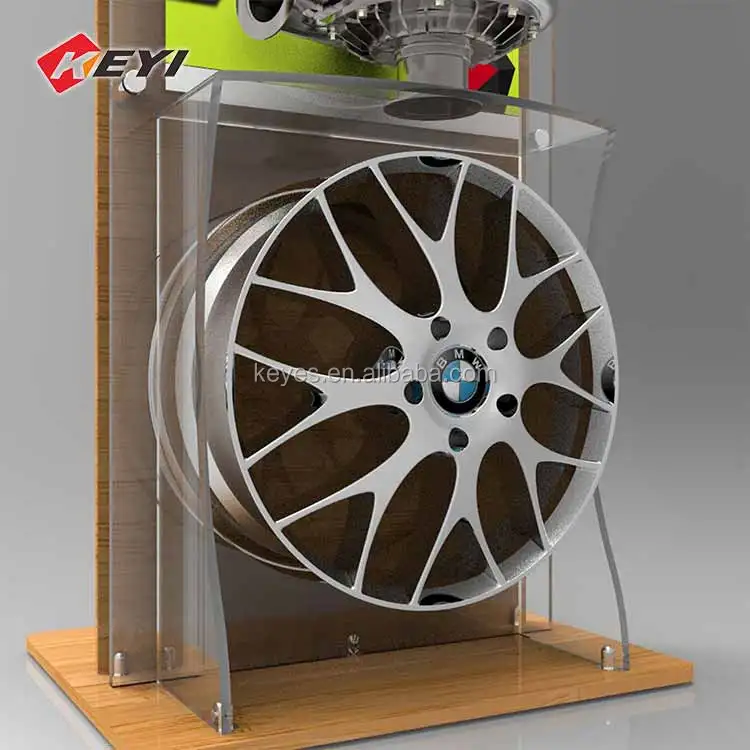 Customized Wheel Rim Display Racks for Car Showrooms
