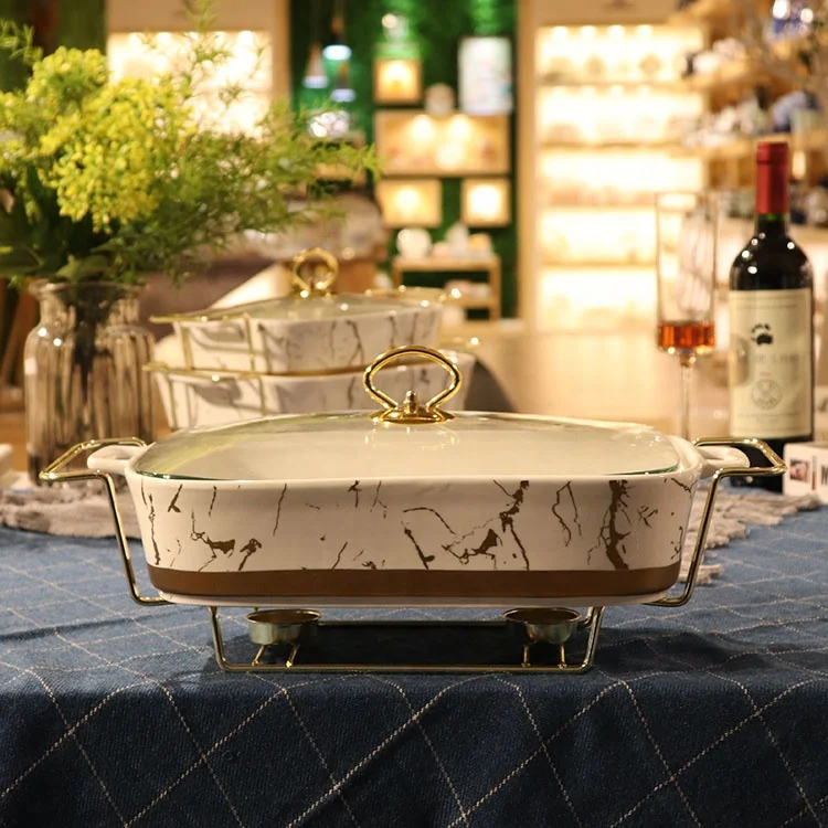 Wholesale Restaurant Used Luxury Oval Shape Marble Buffet Ceramic Food ...