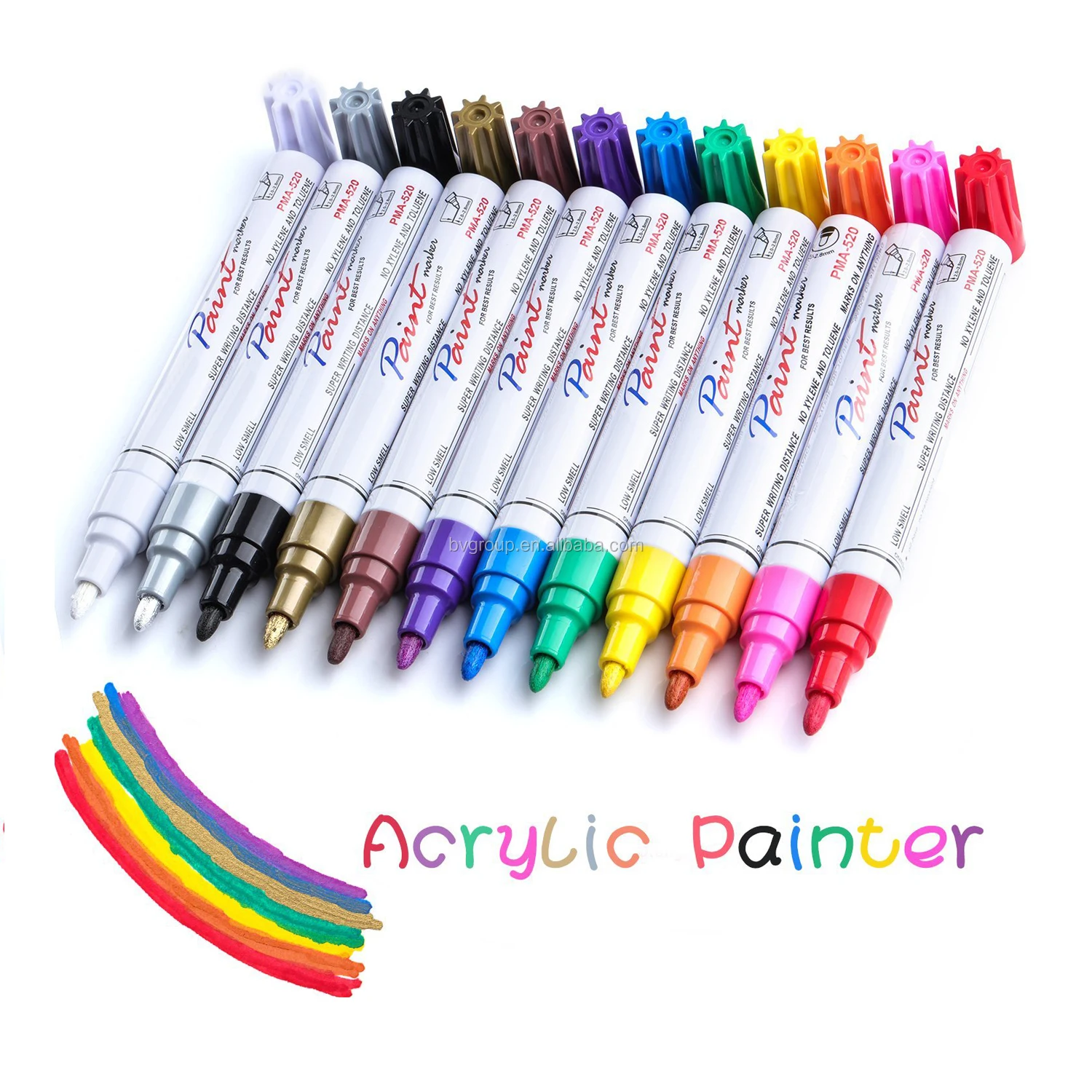 Premium Paint Pen Set - Extra Fine Tip Water Based Acrylic Marker 15 ...