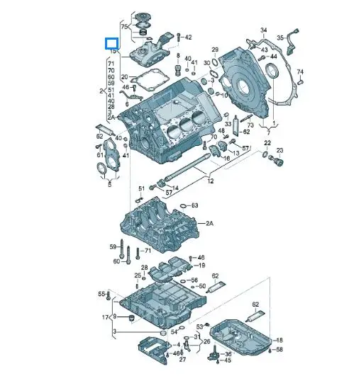 Hengst Crankcase Oil Separator for VW Audi V6 3.0T