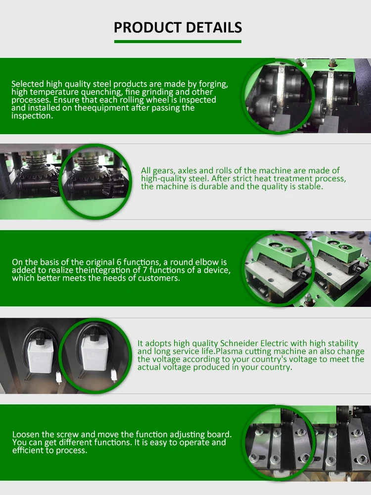 HVAC Duct Pittsburgh Snap Lock Machine Lock Former Forming Machine