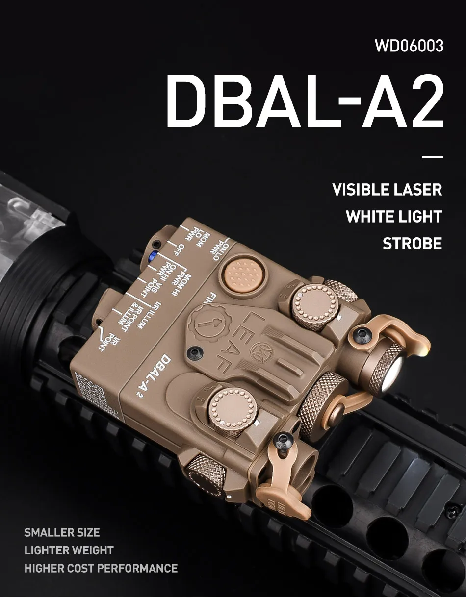 Wadsn Dbal A2 Blue Visible/ir Aiming Laser Dbal A2 (airsoft Only) - Buy ...