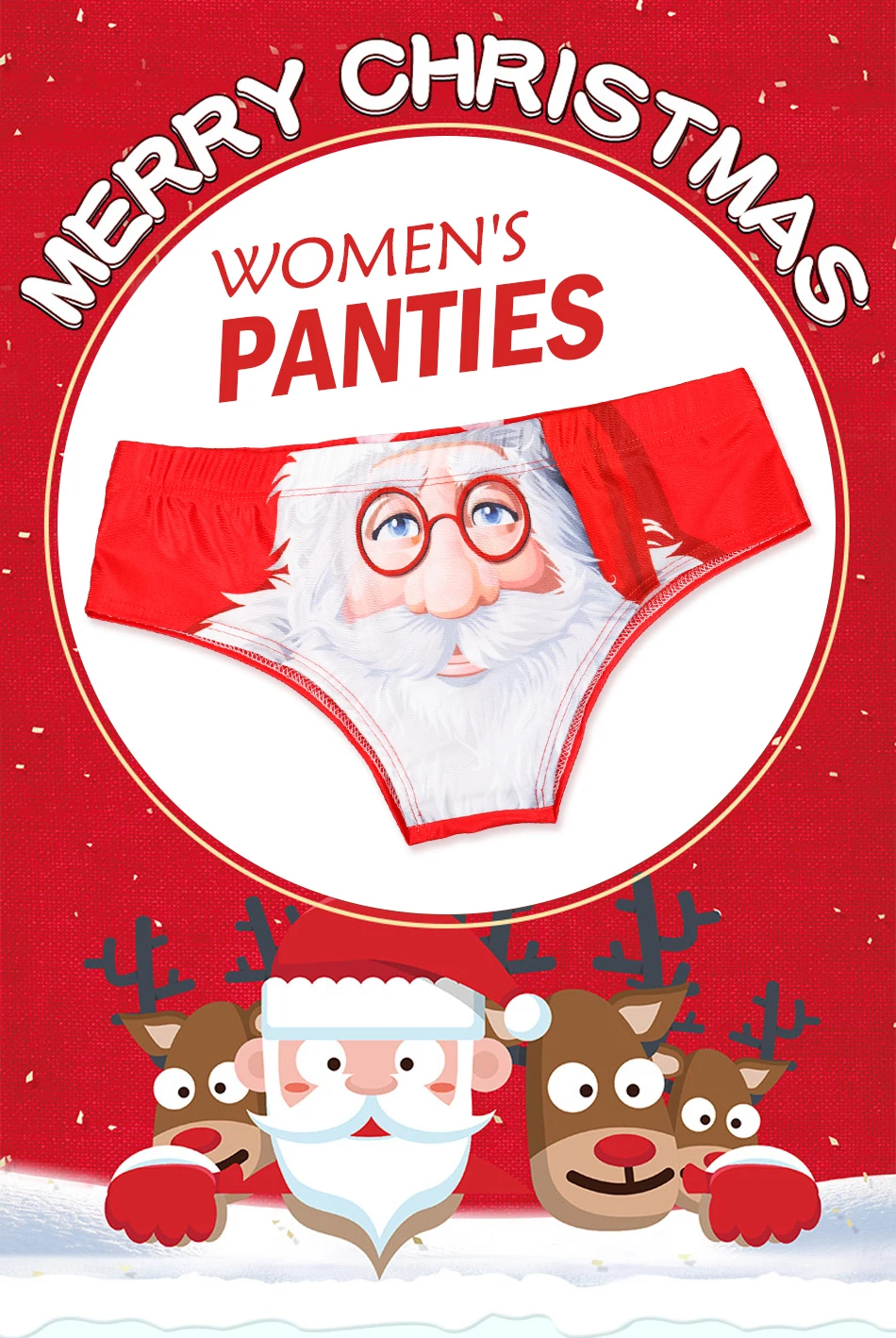 Girls Tanga Sublimation Red Christmas Underwear Panties - Buy Christmas ...