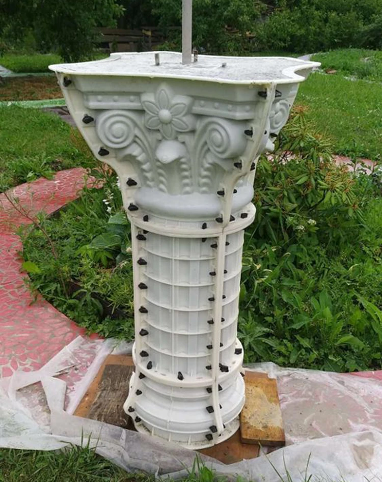 ABS Plastic Decorative Cement Roman Column Chapiter Top Molds
