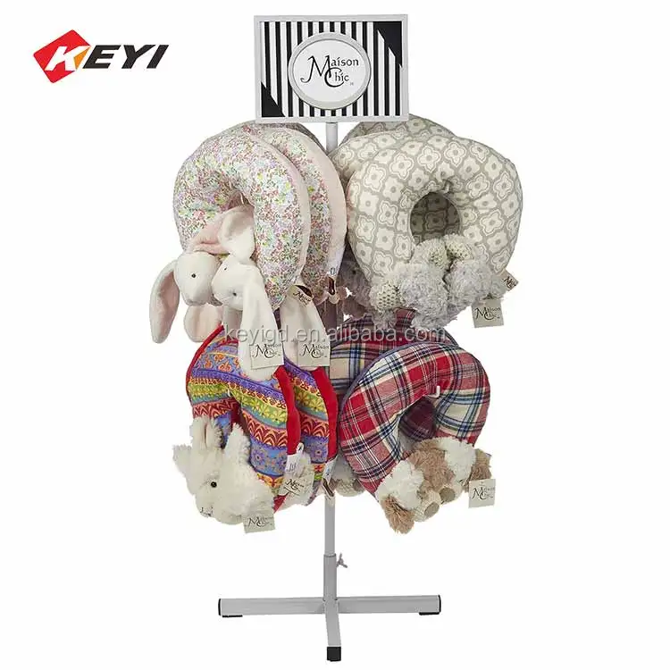 Custom Retail Store Acrylic Cylinder U Shape Pillow Rack Display ...