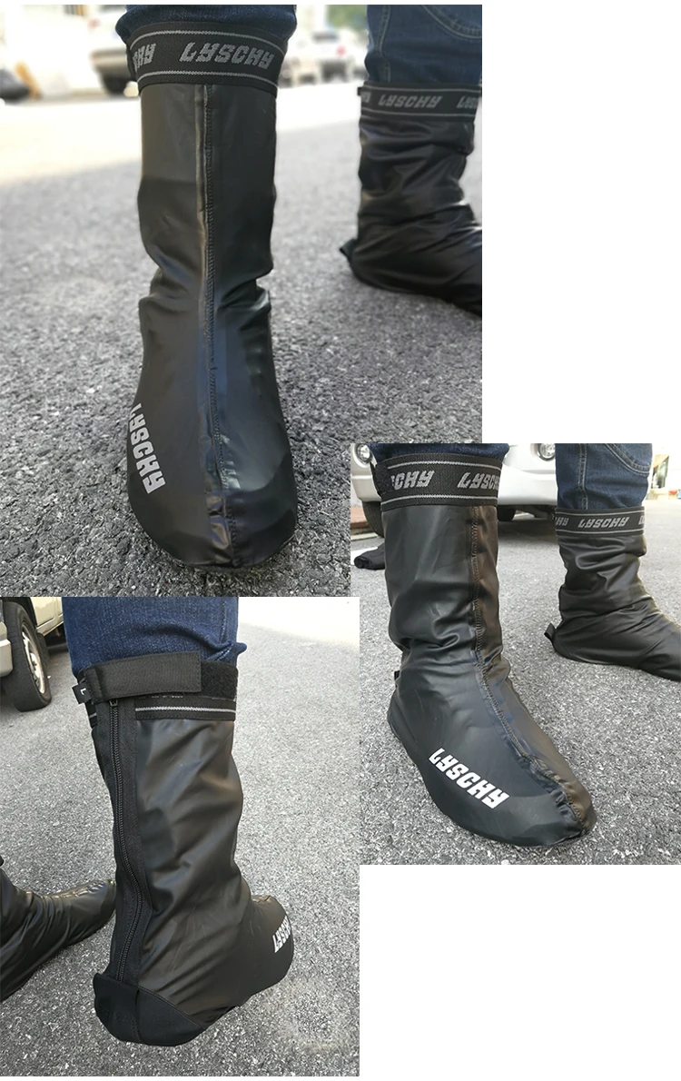Reflective Reusable Waterproof Motorcycle Shoe Cover Outdoor Antislip ...
