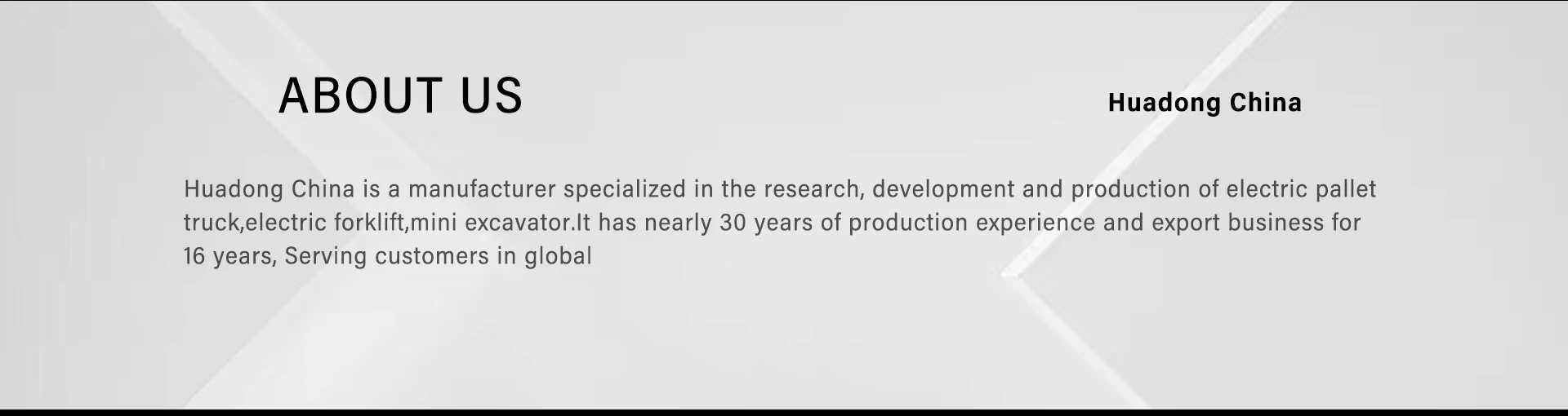 Company Overview - Huadong China