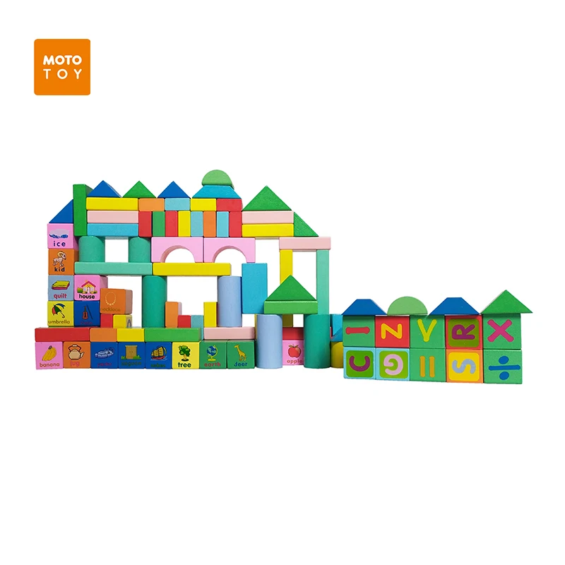 102pieces Hot Sale Wooden Blocks Toys Montesorri Educational Kids ...