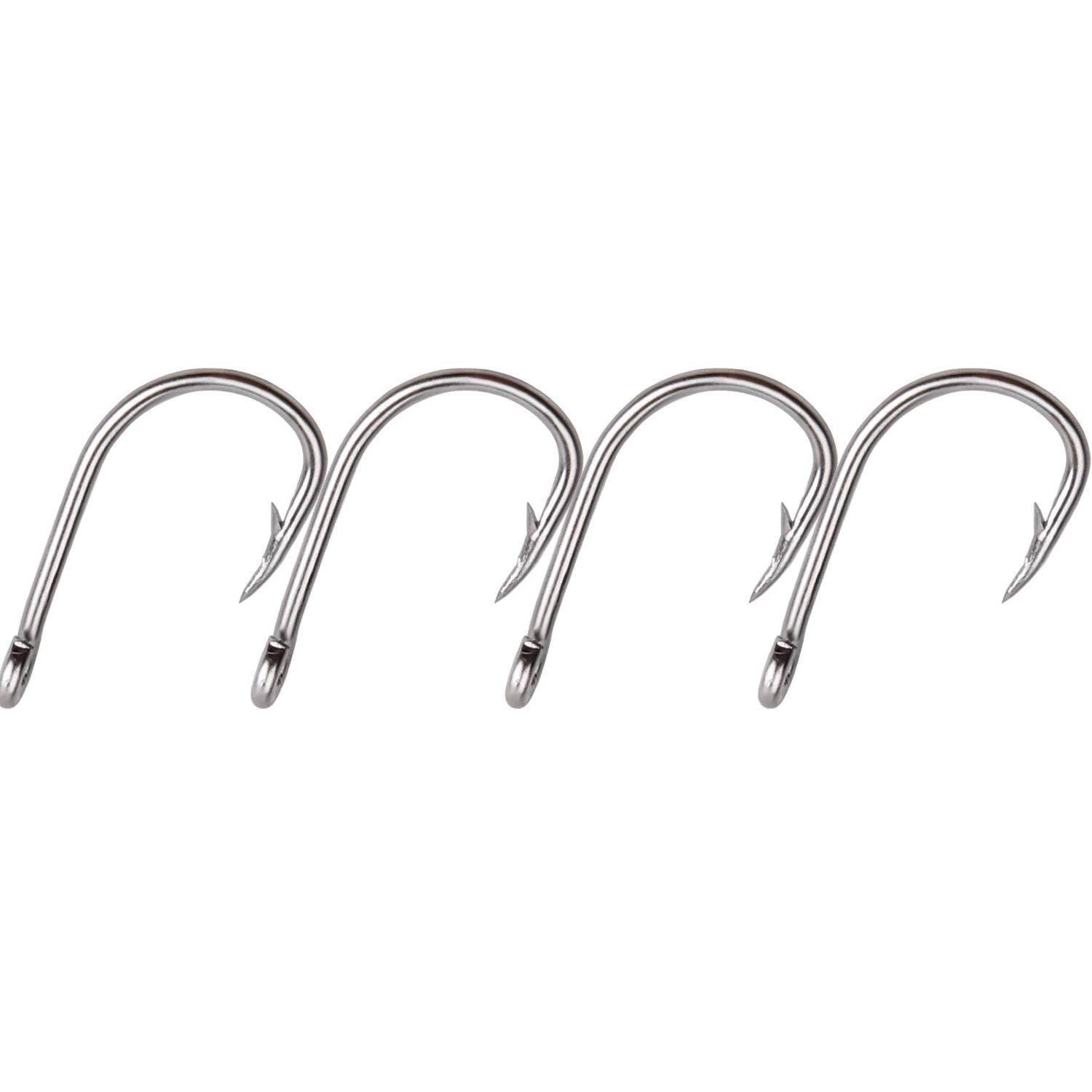 100pcs 9260 Stainless Steel Barbed Fishing Hooks for Freshwater and ...