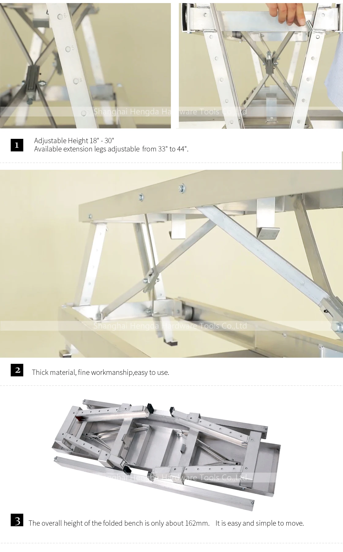 Aluminum adjustable drywall bench, View aluminum work bench, Stiltsman ...