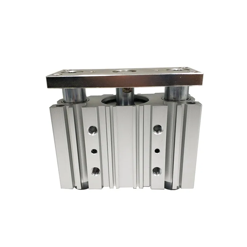 Compact Guide Double Rod Pneumatic Cylinder MGP Series MGPM25-75 MGPM50 ...