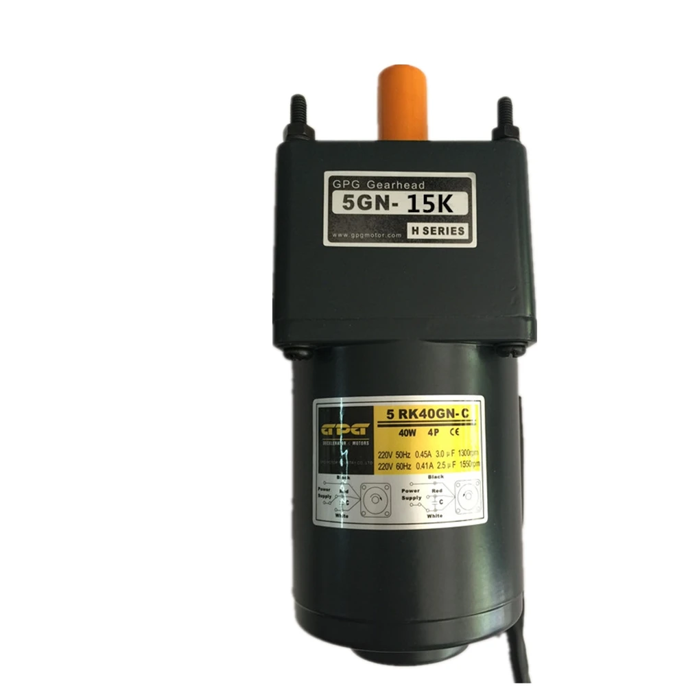 40w Gear Reduction Motor Micro Low Speed Electric Motor Gearbox 5rk40gn ...