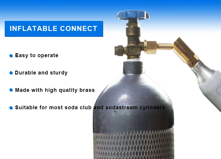 High Quality Brass Cga320 W21.8-14 Thread Jion Big Co2 Tank To Soda Cylinder Direct Refill Gas ...