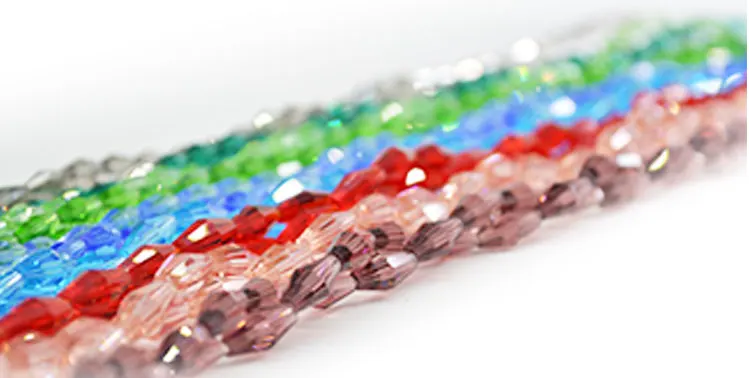Wholesale Long Pointed Beads 4*8mm Rhomboid Crystal Beads DIY Jewelry ...
