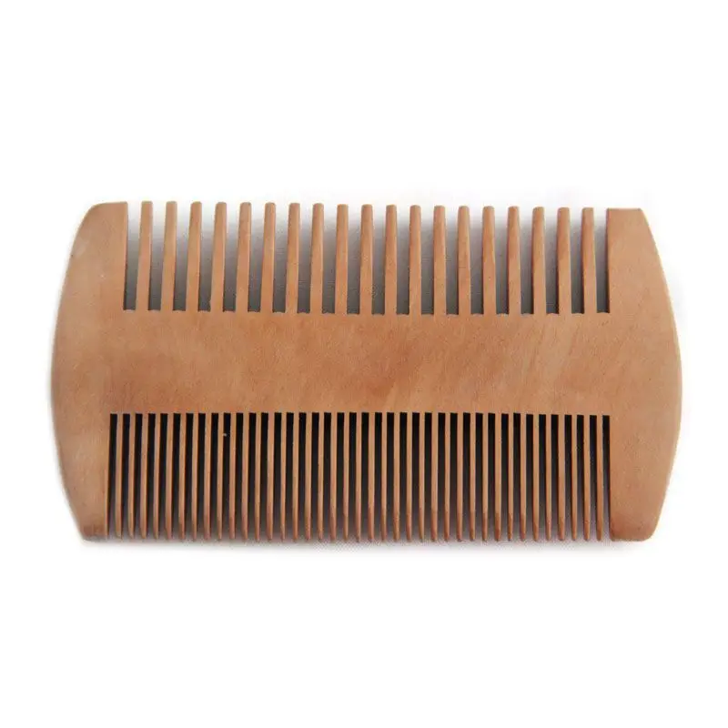 Wholesale Custom Logo Wood Double Tooth Private Label Wooden Beard Comb ...