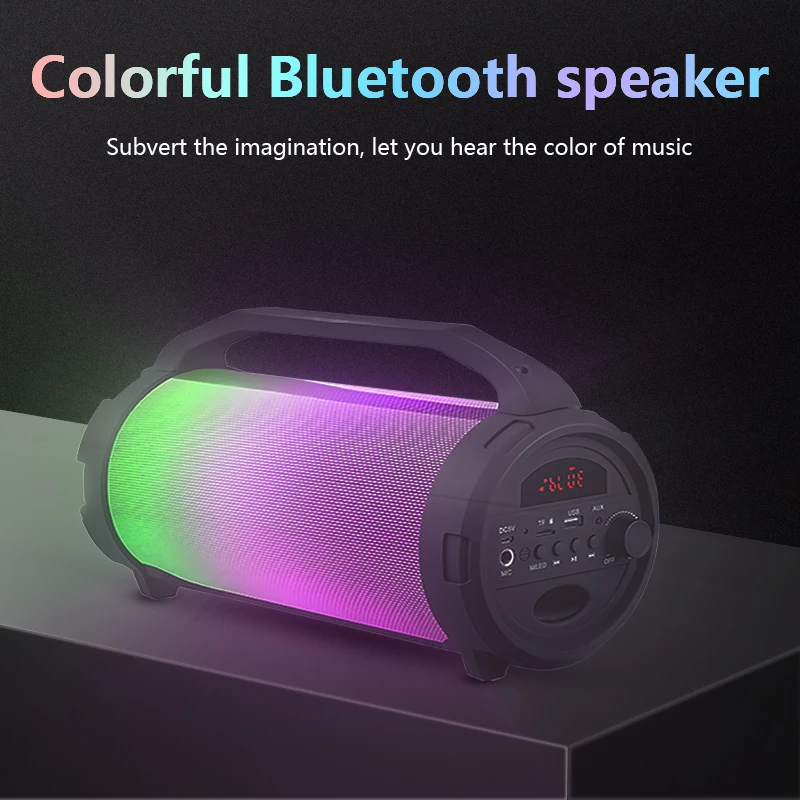 Colorful Portable Wireless Speaker - Karaoke Bluetooth Bazooka