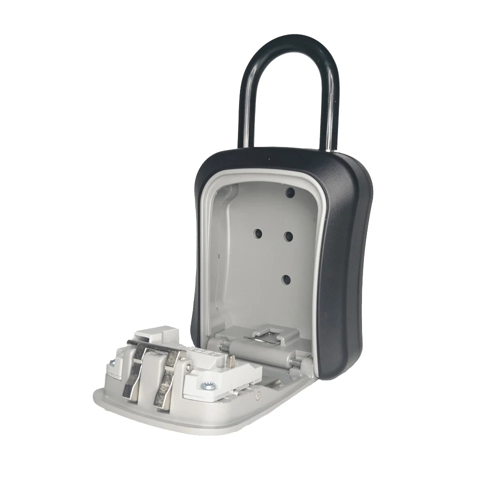 Portable Key Safe Lockable Storage Box With Padlocks Loop Hanged Lock ...
