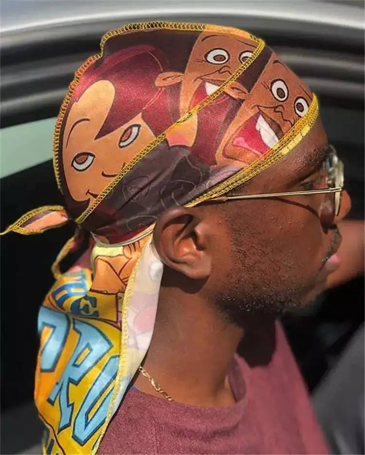 Low Moq Custom Velvet Designer Durag Satin Durags With Bonnet - Buy ...