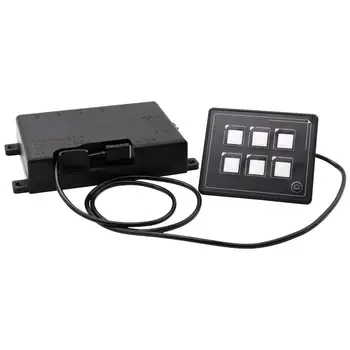 12 Volt 6 Gang Rocker Black Rv Car Boat 12v Touch Switch Panel - Buy ...